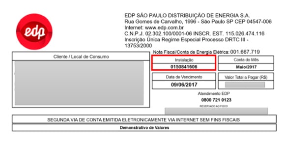 Segunda via de Luz EDP Bandeirantes Escelsa - TC