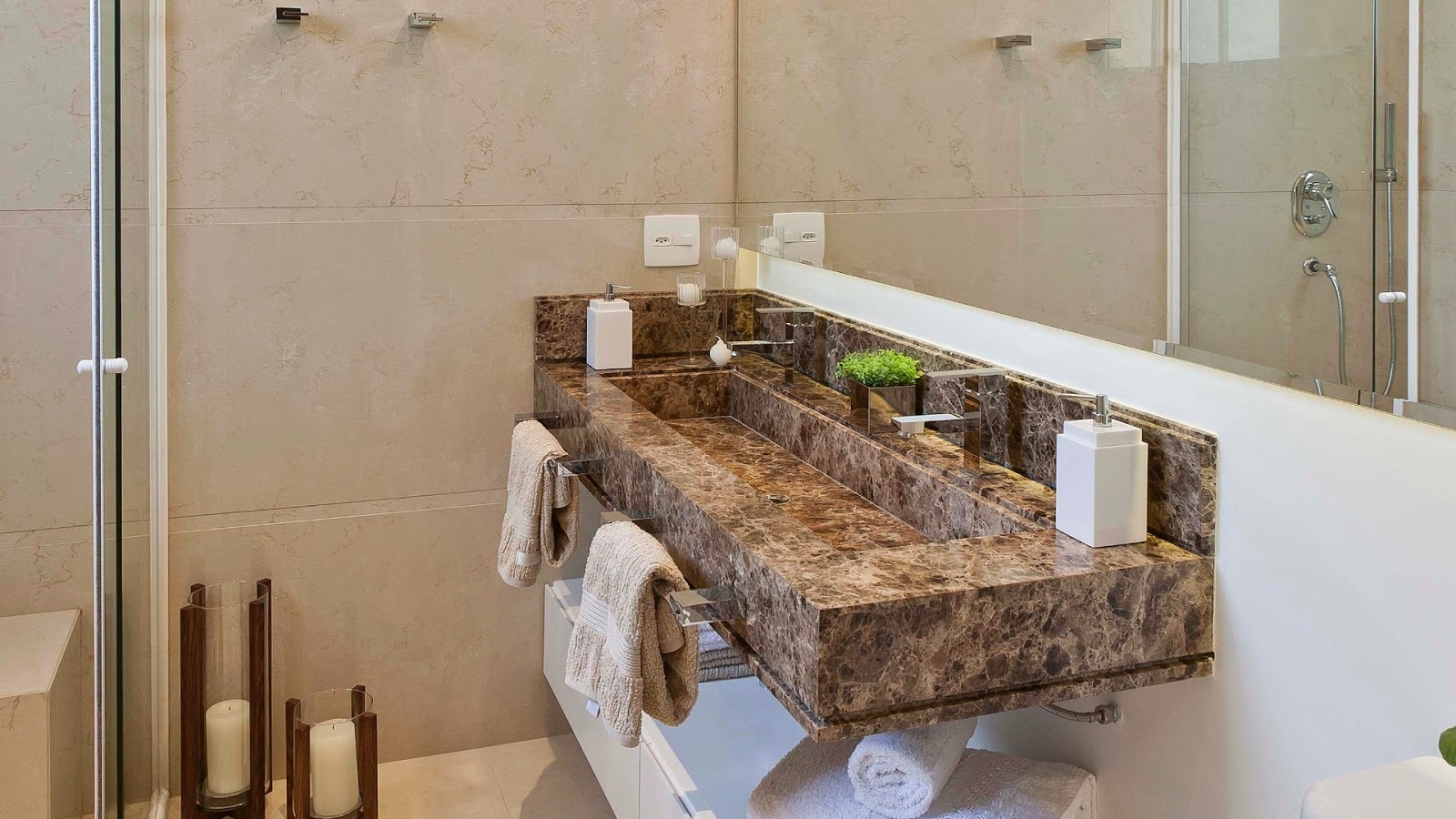 60 Bancadas com cubas e pias esculpidas – Fotos