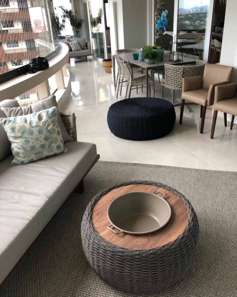 Puff Redondo: 64 Modelos para Você se Inspirar - Total Construção